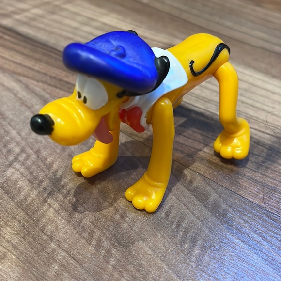 Disney | Toys | Vintage Disney Pluto Wearing Shirt Cap 25 X 35 Poseable Collectible Figure ...